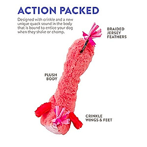 Charming Pet Absurd Burds Pink Flamingo Dog Toy - Squeeze and Shake for Unique Silly Sound to Entice Interactive Play