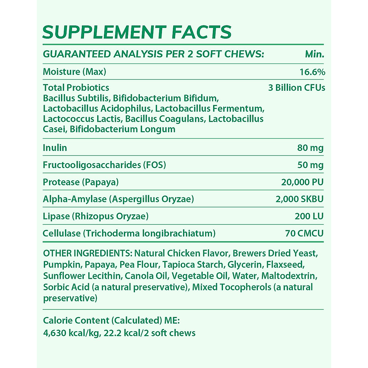 Probiotics Chews for Dogs with Prebiotic & Digestive Enzymes,Support Gut Health, Digestion, Immunity, Relief Seasonal Allergies, Diarrhea, Constipation (Chicken Flavor / 120 Chews)