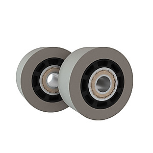 Antetek 2 Pcs 2'' x 4/5" Solid Rubber Hand Truck Wheels, Flat Free Universal Replacement Tire with Double Ball Bearings, Hand Truck Replacement Wheels for Hand Truck, Dolly, 200 lbs Load Capacity