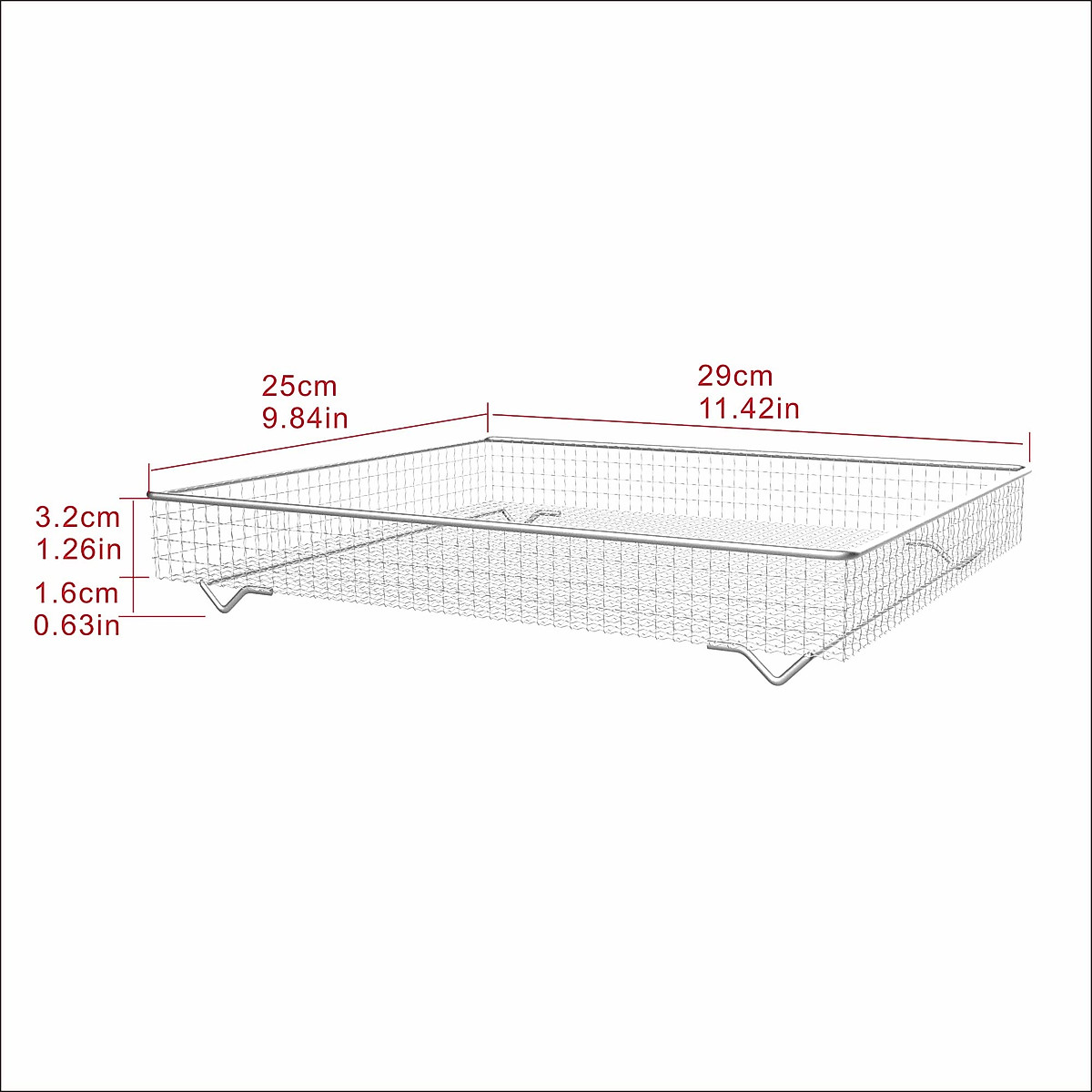 LZLXXLZL Air Fryer Basket for Oven, Compatible with Cuisinart Air Fryer TOA-60 Serie/TOA-65, 304 Food-Grade Air Fryer Basket for Oven with Air Fry Option, Cooking and Baking for Convection.