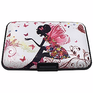 BFL RFID Credit Card Holder for Women or Men, Theft Proof Credit Card Holder, Slim Design Fits in Pocket (girl)