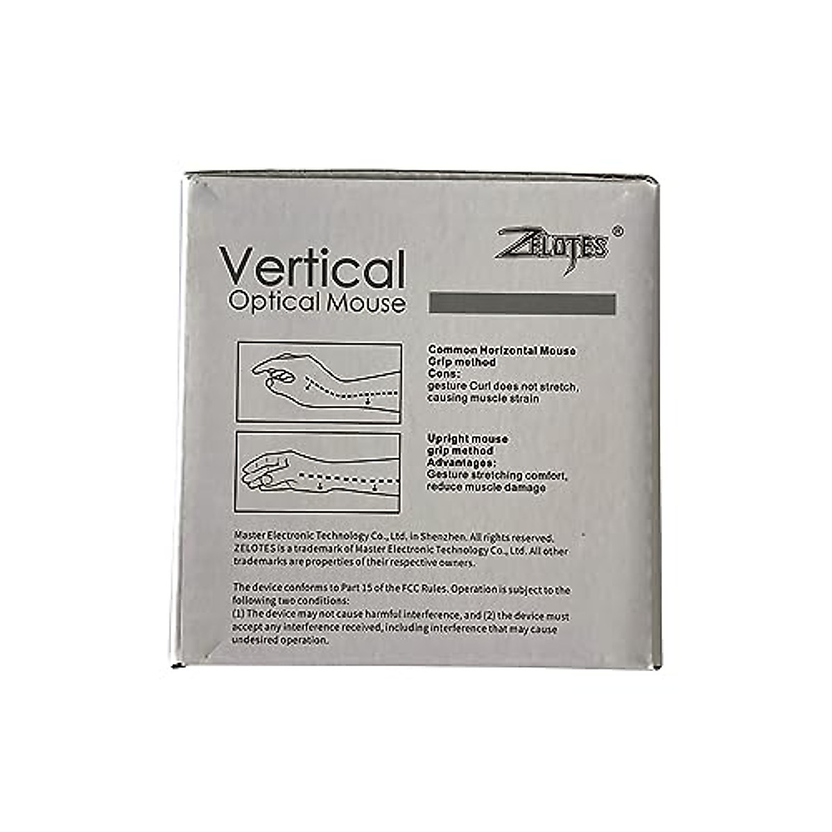 zelotes Wireless Vertical Mouse,2021 Ergonomic Design USB LED Optical Mouse with 6 Buttons and 3 Adjustable Sensitivity 1000/1600/2400 DPI for Computer,Black