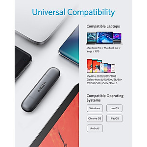Anker USB-C and USB 3.0 SD Card Reader, PowerExpand+ 2-in-1 Memory Card Reader with Dual Connectors, for SDXC, SDHC, SD, MMC, RS-MMC, Micro SDXC, Micro SD, Micro SDHC Card, and UHS-I Cards