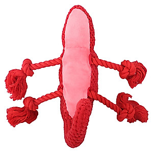 FQQWEE Dog Toys for Aggressive Chewers, Squeak Dog Toys with Chewed Rope, Indestructible Dog Squeaky Toys, Interactive Dog Plush Toys, Chew Toys for Puppy, Small, Middle, Big Dogs(Blue)