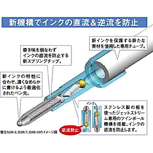 UniJet Stream Prime High Grade Multi Ballpoint Pen 0.7mm 3 Colors & Mechanical pencilx3000;0.5mm (Black Red Blue) MSXE4-5000-07 (Black)