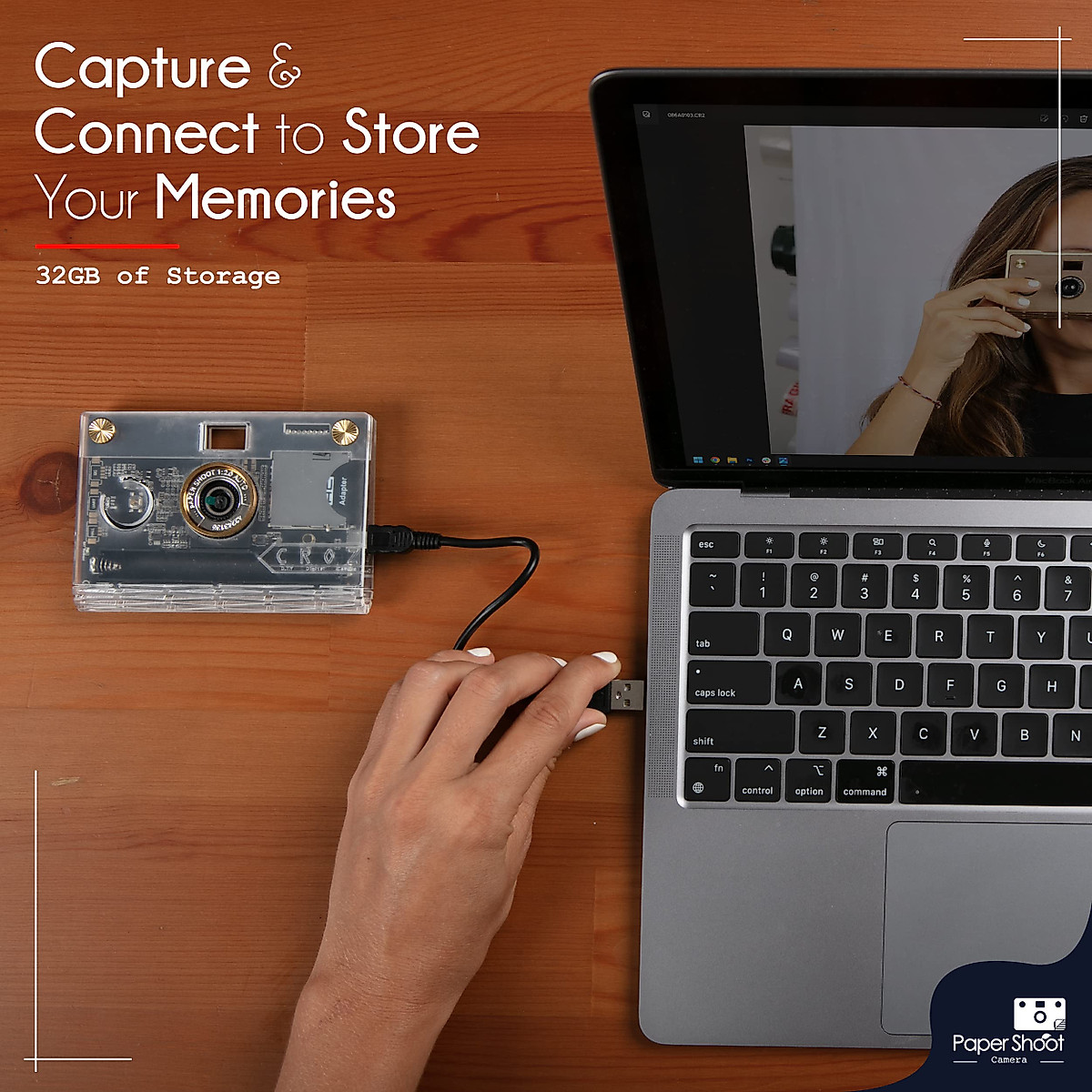 Paper Shoot Camera - 18MP Compact Digital Papershoot Camera Gift for Kid with Four Filters, 10 Sec Video & Timelapse - Includes: 32GB SD Card, 2 Effect Lens & Camera Case - Vanguard Set