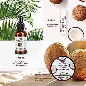 Bath Gift Set Vanilla Coconut Home Spa Set, 22Pcs Spa Gift Basket for Women, Relaxing Spa Day Kit for Girls Include Lip Balm, Christmas Birthday Gift for Women from RA ROSA ACCA