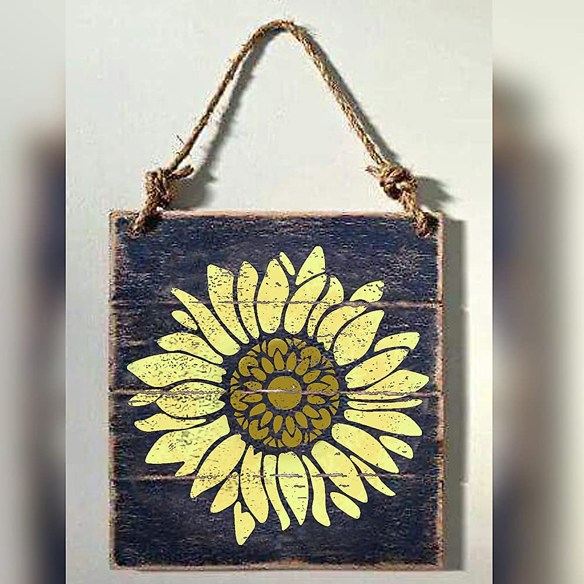 DLY LIFESTYLE Boho Sunflower Stencil for Painting on Wood, Canvas, Paper, Fabric, Walls and Furniture - Sunflower Stencil - 7x7 Inches - Reusable DIY Art and Craft Stencils - Flower Stencil