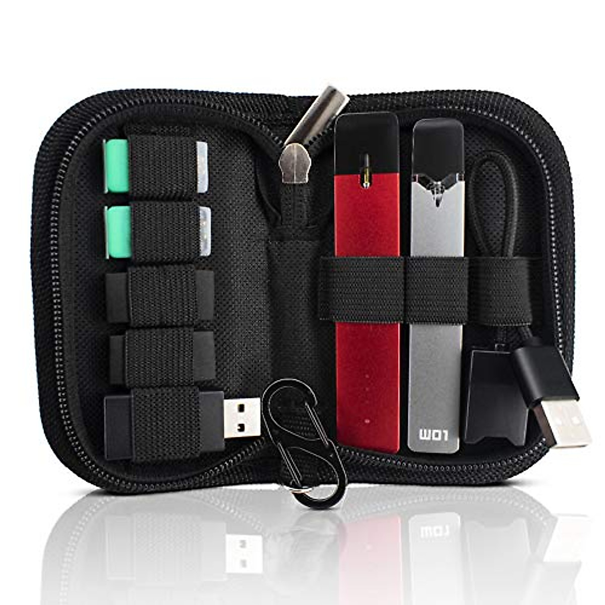 Carrying Case Fits Pods & USB Charger,Travel Storage case for Your Pocket or Bag(Case Only) (black01) (Black)