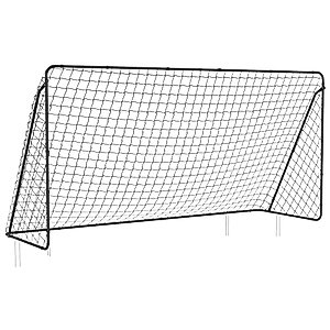 SONGMICS Children's Soccer Goal 12 x 6 Foot, in Garden, Courtyard, Park, Beach, Metal Pipes and PE Net, Quick Assembly, Black USZQ366B01V1