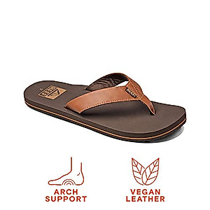 Reef Men's Sandals, Reef Twinpin, Brown, 7