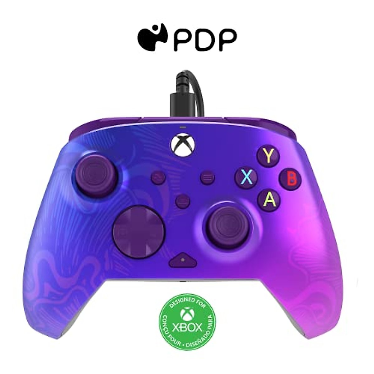 PDP Gaming REMATCH Advanced Wired Controller for Xbox Series X|S/Xbox One/PC, Customizable, App Supported - Purple Fade