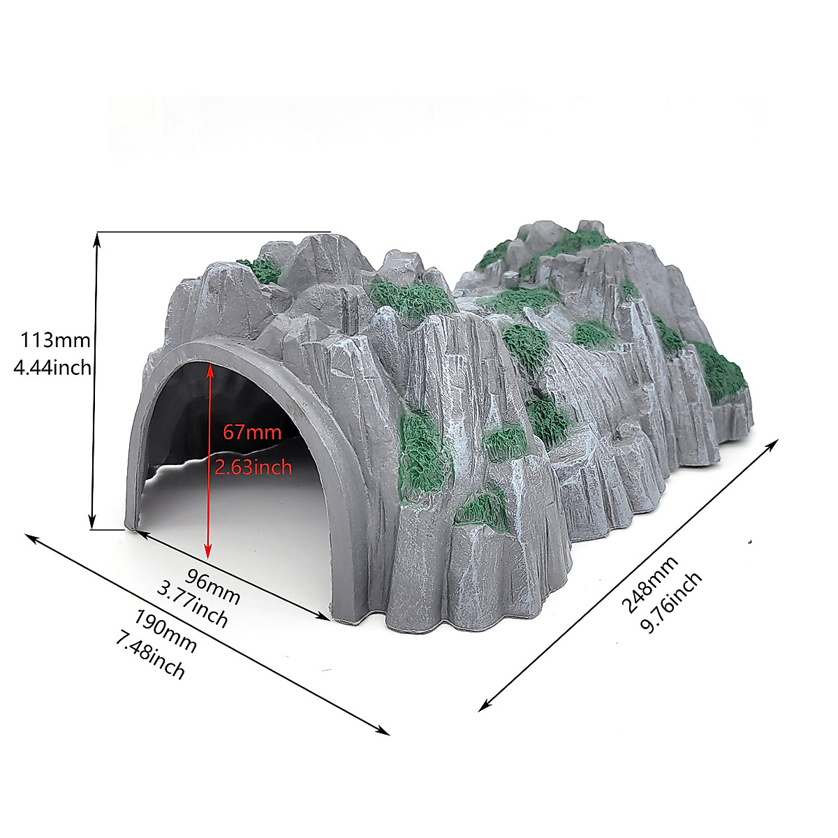 3PCS Model Train Railway Rockery Cave Tunnels Plastic 1:87 HO Scale DIY Miniature Railway Scene Accessories