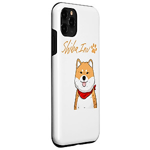 iPhone 11 Pro Funny Shiba Inu Uni Dog Red Scarf Paw Cheeky Japan Cute Case