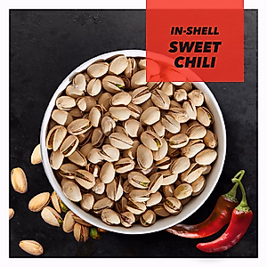 Wonderful Pistachios In Shell, Sweet Chili Flavored Nuts, 14 Ounce Bag, Protein Snacks, Gluten Free, Healthy Snack