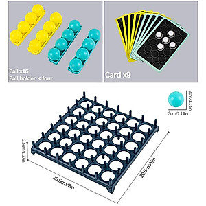 VIZH Bounce Ball Game Family Party Board Games Ball Toy, Desktop Bouncing Ball Game,Family Bouncing Balls Board Game with Pattern Challenge for Party, 2-4 Palyers Game