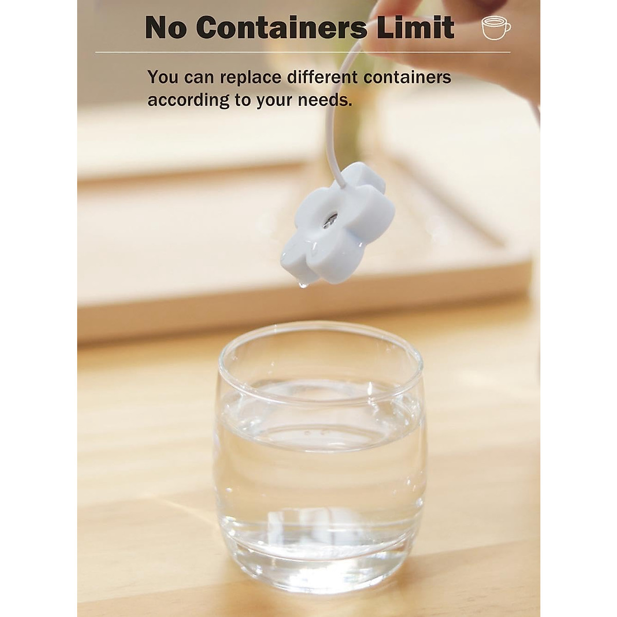 USB Mini Flower Humidifier, Creative Cute Humidifiers Small Personal Portable Air Humidifier Mist Machine Fog Maker Plant Humidifier for Home Bedroom Office Desktop (Flower-Blue+Red)