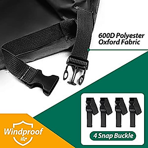 Patio Watcher Cooler Cart Cover Waterproof with Coating, Fits Most 80 Quart Rolling Cooler Cart Cover, Outdoor Beverage Cart Patio Ice Chest Protective Covers, Black，37"(L) x 18" (W) x 29"(H)