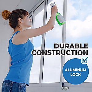 Shop Square Window Locks, 4 Pack Aluminum Thumb Turn Window Lock, Secure Sliding Windows & Doors, No-Drill Install, Child Proof, Indoor Outdoor, Requires 28-36mm Clearance