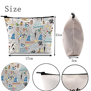 POFULL Magic Kingdom Gift Movie Characters Collage Cosmetic Bag Fairy Tales Gift for Women (Characters Collage Cosmetic Bag)