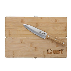 ust pack along cutting board with knife made of bamboo for portable food preparation with moisture resistant and eco friendly design for camping and everyday use