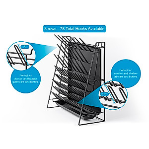 IneVibe Drying Rack for Lab Glassware and Bottles - Laboratory Draining Dryer Stand for Countertop, Space Saving Steel Wire Frame - Station for Baby Feeding Bottle