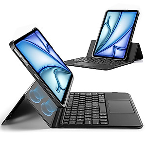 ESR Ascend Keyboard Case for iPad Air 11-Inch (2024 M2) & iPad Pro 11 (4th/3rd/2nd/1st Gen), iPad Air 5th/4th, Magnetic Detachable, Adjustable Portrait/Landscape Stand, Black