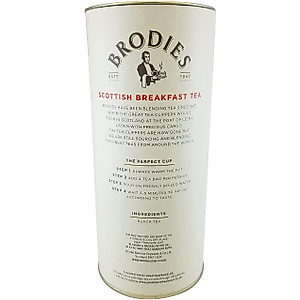 Brodies Tea, Scottish Breakfast Tea, 50-Count Bags of Black Tea Imported from Scotland