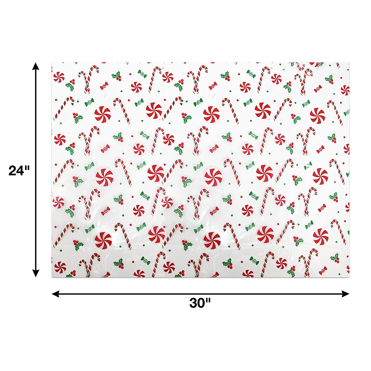 Gift Boutique Plastic Jumbo Christmas Cellophane Basket Bags with Twist Ties Pack of 24 Christmas Cookie Tray Cello Bags for Holiday Goody Party Favor Gift Wrapping Bags 24" x 30"