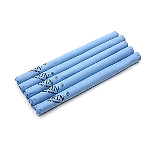 Mowind 5pcs Microfiber Polishing Cleaning Cloth for Musical Instrument Guitar Piano Violin Sax Clarinet Flute Universal