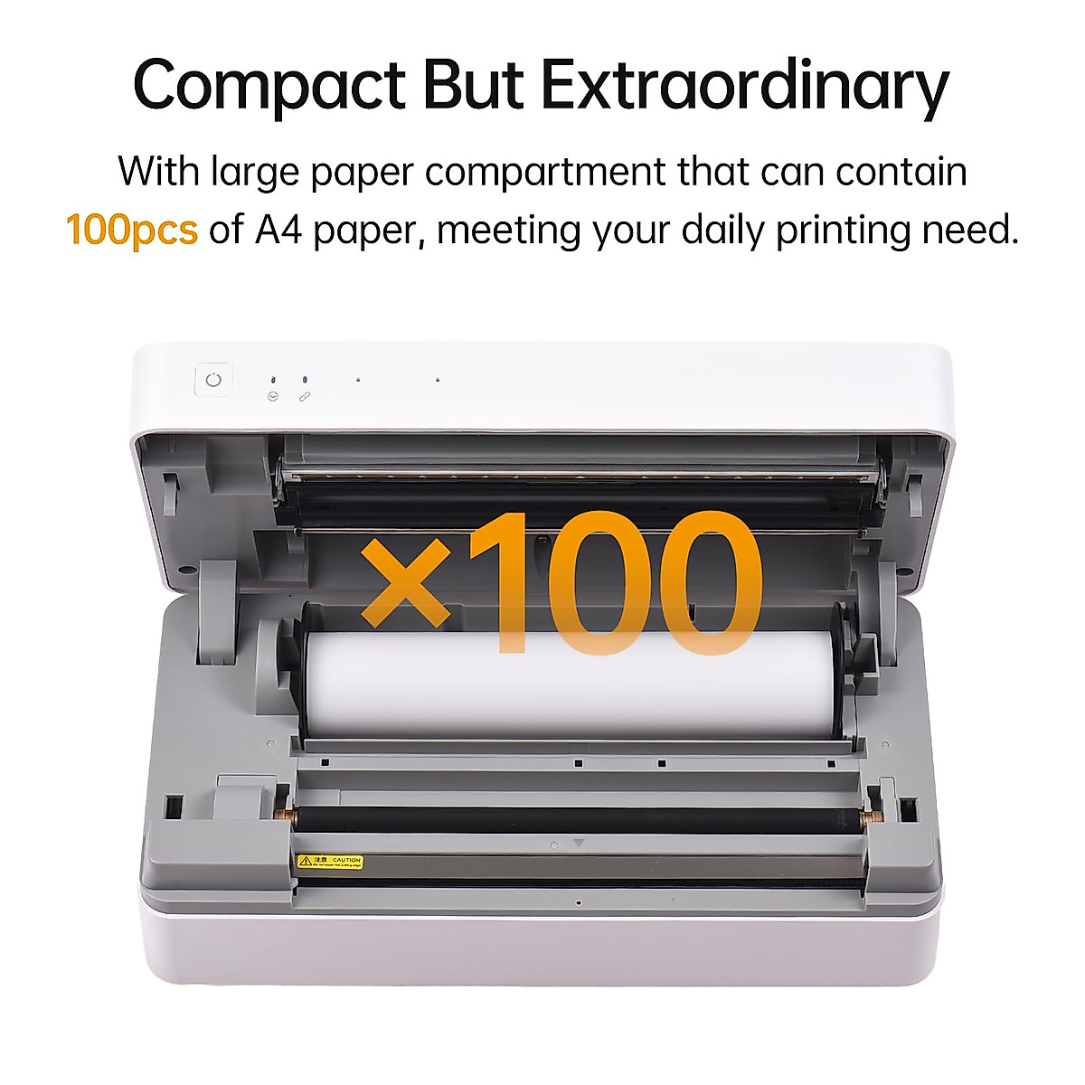 HXBER A4 Thermal Printer, FT800 A4 Thermal Printer Wireless&USB Connect with Mobile Computer Auto Cutter for Office School Printer with A4 Thermal Paper Roll Compatible with Windows System WiFi