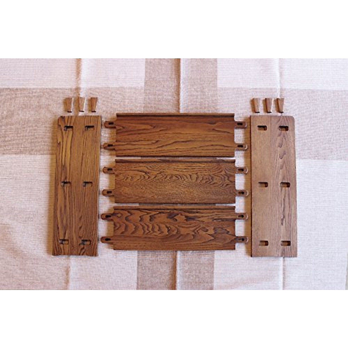 オークヴィレッジ Oak Village 50014-11 Assembly Shelf, 3 Tiers, Brown, Width 25.6 x Depth 8.1 x Height 24.7 inches (65 x 20.5 x 62.8