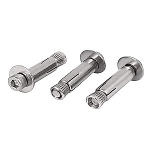 Expansion Anchor Bolts,Hex Nut,Expansion Screw Bolts,M6 x 40mm 304 Stainless Steel Hex Socket Head Sleeve Anchor Expansion Bolt 3PCS(id:224 f0 b8 0c0)(Color:Multiple Colors, Size:Small)