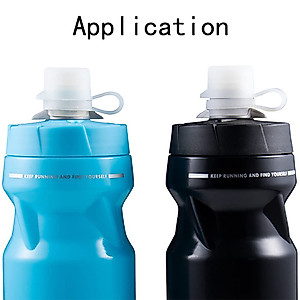 BLLNDX Mud Caps for Bottles 5PCS Black Silicone Cap Top for All Podium and Peak Fitness Bottles, Bike Bottle Cap Top