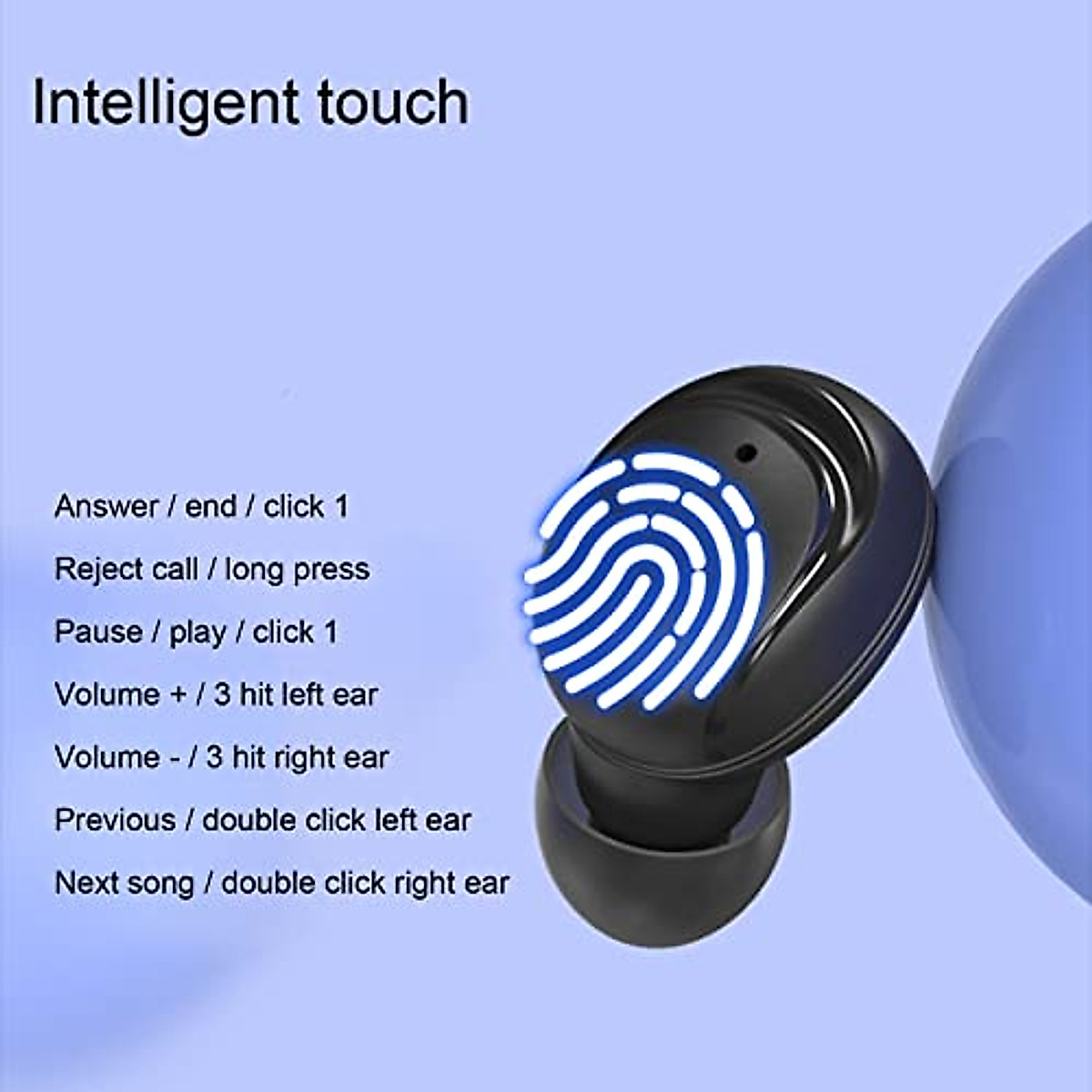 True Wireless Bluetooth5.0 Earbuds,XY30 in-Ear Noise Reduction Earphones Premium Fidelity Stereo Sound Headset E-Sports Game Earbuds for Running