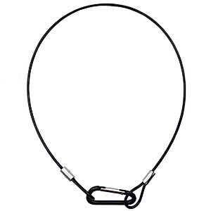 Bayyee 25.5" Stainless Steel Stage Light Safety Cable Security Wire For Par Light Moving Head Light Heavy Duty Lamps (20pcs Black)