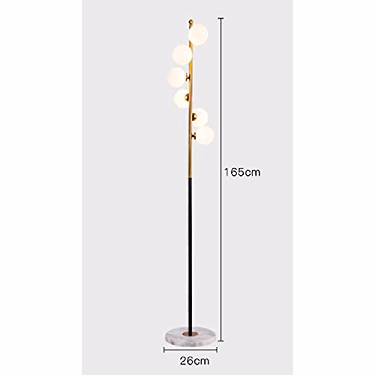 N/A LED Living Room Standing Lamp Bedside Lights Home Deco Lighting Glass Ball Fixtures Nordic Bedroom Floor Lamps