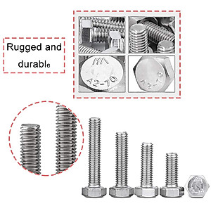 newlng M5 304 Stainless Steel Bolts and Nuts Kit, Hex Flat Head Cap Bolts Screws Nuts Hexagon Socket Head Screw,Heavy Duty Hex Bolts Nuts Assortment, Head Mechanical Parts Combination Box