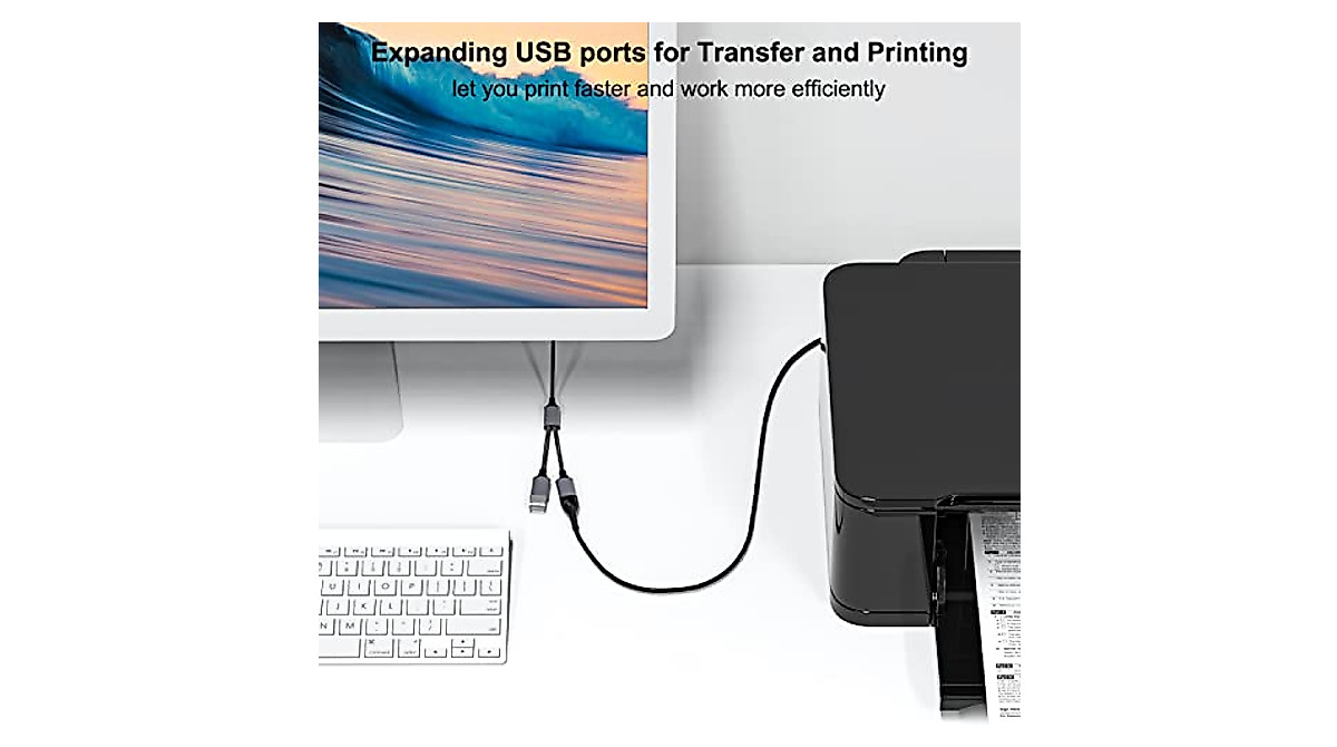 Jasput USB Splitter Cable - Dual USB Extender & Charger