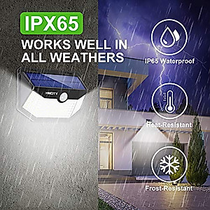 Solar Lights Outdoor 120 LED with Lights Reflector and 3 Lighting Modes,Solar Motion Sensor Security Lights, IP65 Waterproof Solar Powered Wall Lights for Garden Patio Yard Deck Pendant Lights(4-Pack)