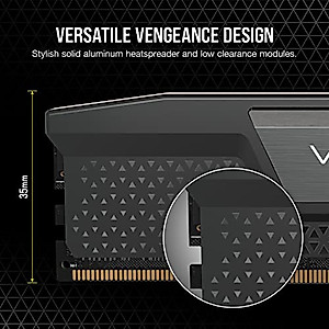CORSAIR VENGEANCE DDR5 RAM 32GB (2x16GB) 6000MHz CL36 Intel XMP iCUE Compatible Computer Memory - Black (CMK32GX5M2D6000C36)