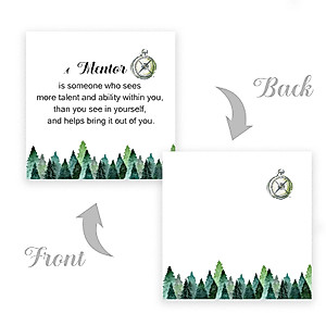 ARHTF Mentor Gift Mentor Bracelet with Compass Charm Mentor Appreciation Gifts for Internship Mentor Leader Boss Coworker Leaving Gifts (Purple Mentor)