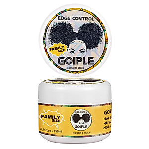 8.25 OZ Edge Control Wax for Women, Non-greasy Edge Smoother for Back Hair Extreme Hold Pack, Water-based Gel for All Hair Types, No Flaking, Extra Hold (Pineapple)