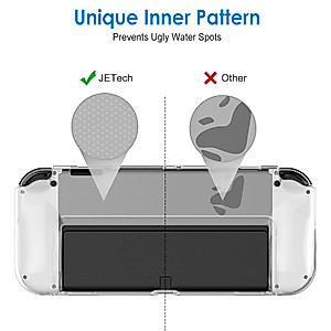 JETech Protective Case for Nintendo Switch (OLED Model) 7-Inch 2021 Release, Grip Cover with Shock-Absorption and Anti-Scratch Design, HD Clear