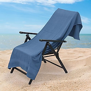 Magshion Extra Large Cotton Bath Sheet for Bathroom Adults Oversized Quick-Dry Bath Sheet Towels Set of 2,Blue