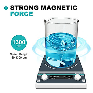 JOANLAB Digital Magnetic Stirrer Plate 30L Laboratory Large Capacity Magnetic Stir Plate Mixer 50-1300rpm w/Timming Lab Stirrer
