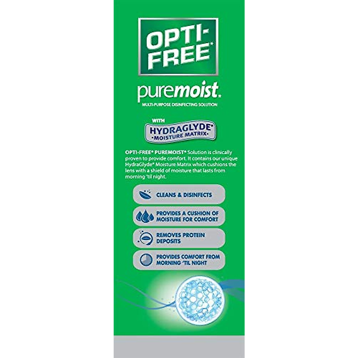 Opti-Free Puremoist Multi-Purpose Disinfecting Solution with Lens Case, 10-Ounces, 10 FL Oz (Pack of 1)