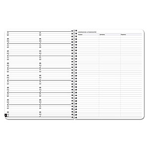 BookFactory Big Black Book/Address Book - 100 Pages, 8.5" x 11", Wire-O (LOG-100-7CW-PP-(AddressBB))