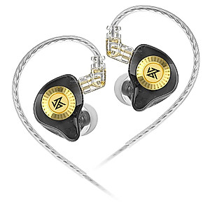 FAAEAL KZ EDX Ultra Earphone,Wired Earbuds with Dual Magnetic Dynamic Unit,HiFi Monitor Dynamic Headset,3.5mm in Ear Headphone for iPhone,iPad,iPad,Android Phones,MP3,Laptop,Computer (No Mic, Black)