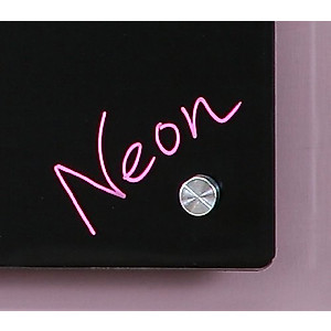 Audio-Visual Direct Magnetic Black Glass Dry-Erase Board Set - 3' x 2' - Includes Magnets, Hardware & Marker Tray